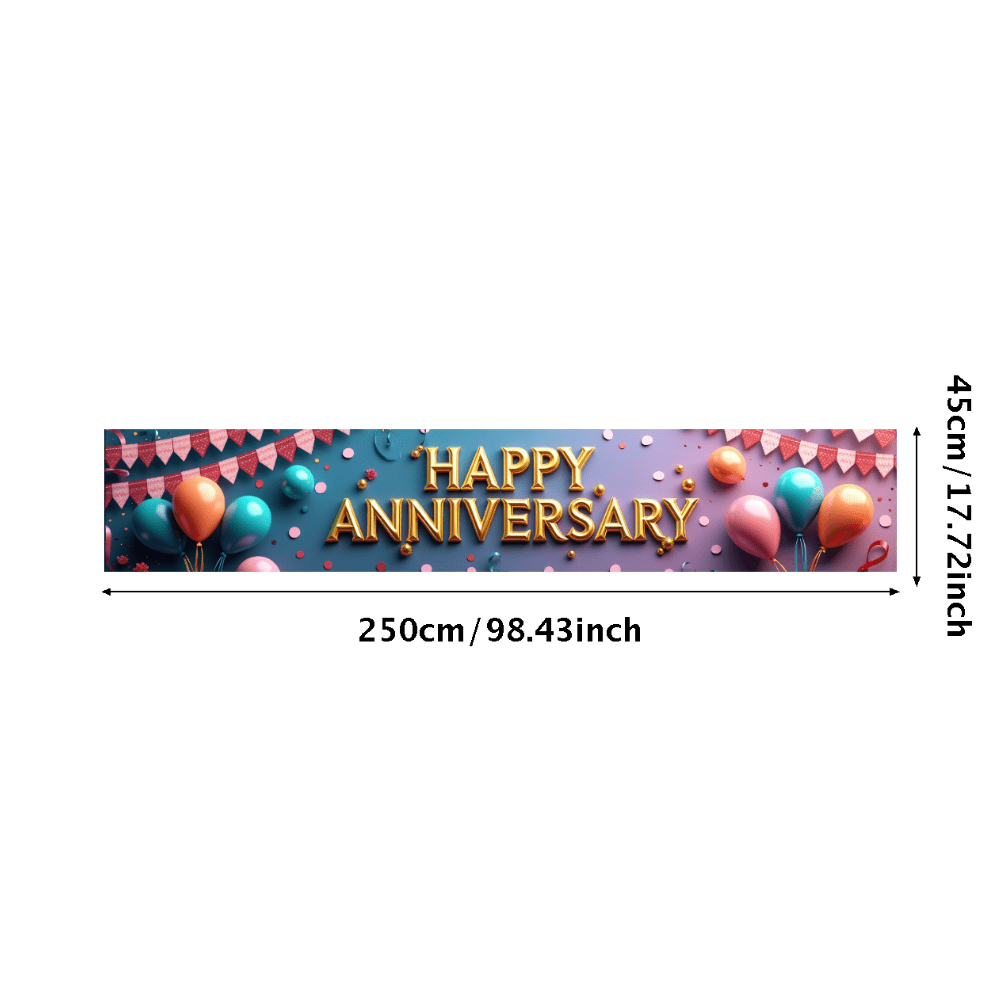 LUUFILx Anniversary Celebration Backdrop Banner Party Decorations ...