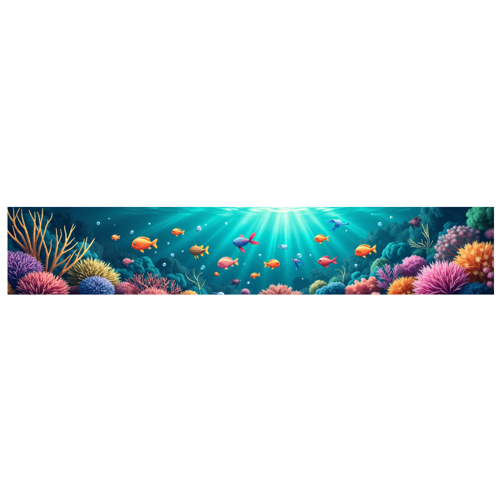 LUUFILx Aquarium Ocean Backdrop Banner Coral Reef Background Underwater ...
