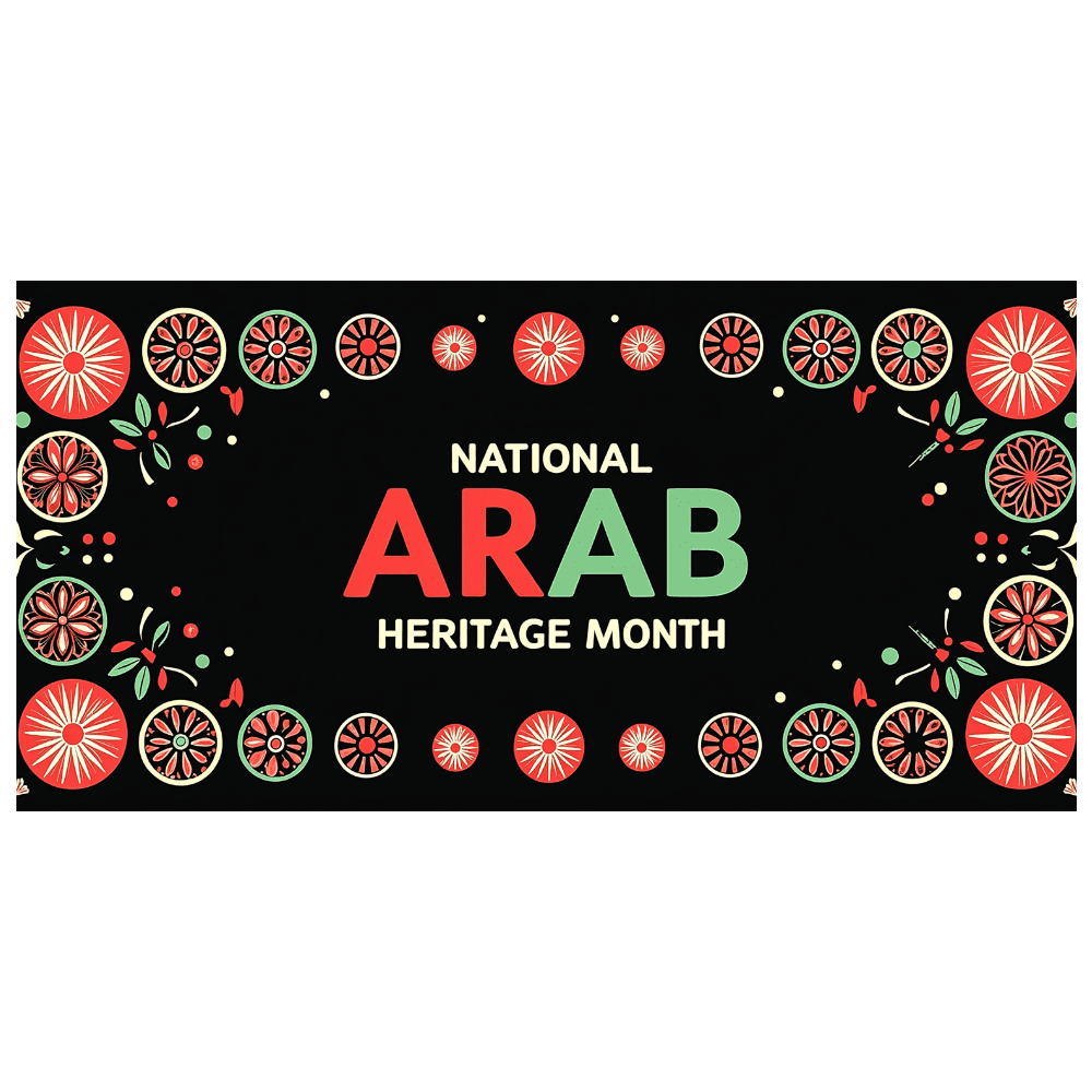 LUUFILx Arab American Heritage Month Banner Colorful Backdrop ...