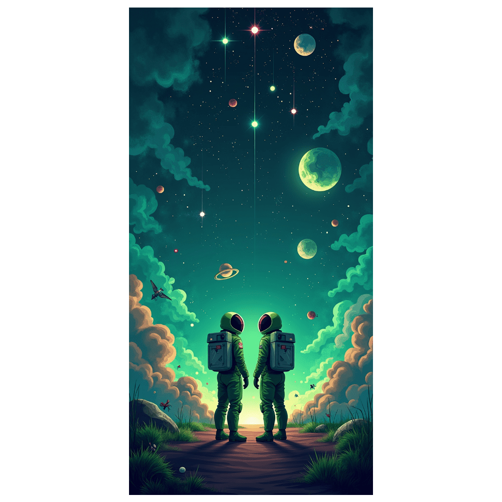 LUUFILx Astronaut Space Exploration Backdrop Banner Galaxy Party Decor ...