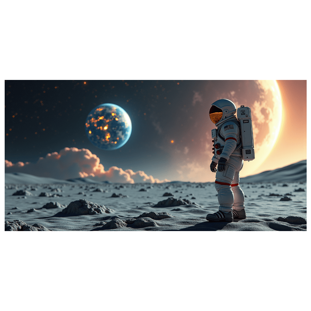 LUUFILx Astronaut Space Themed Backdrop Banner, featuring an astronaut ...