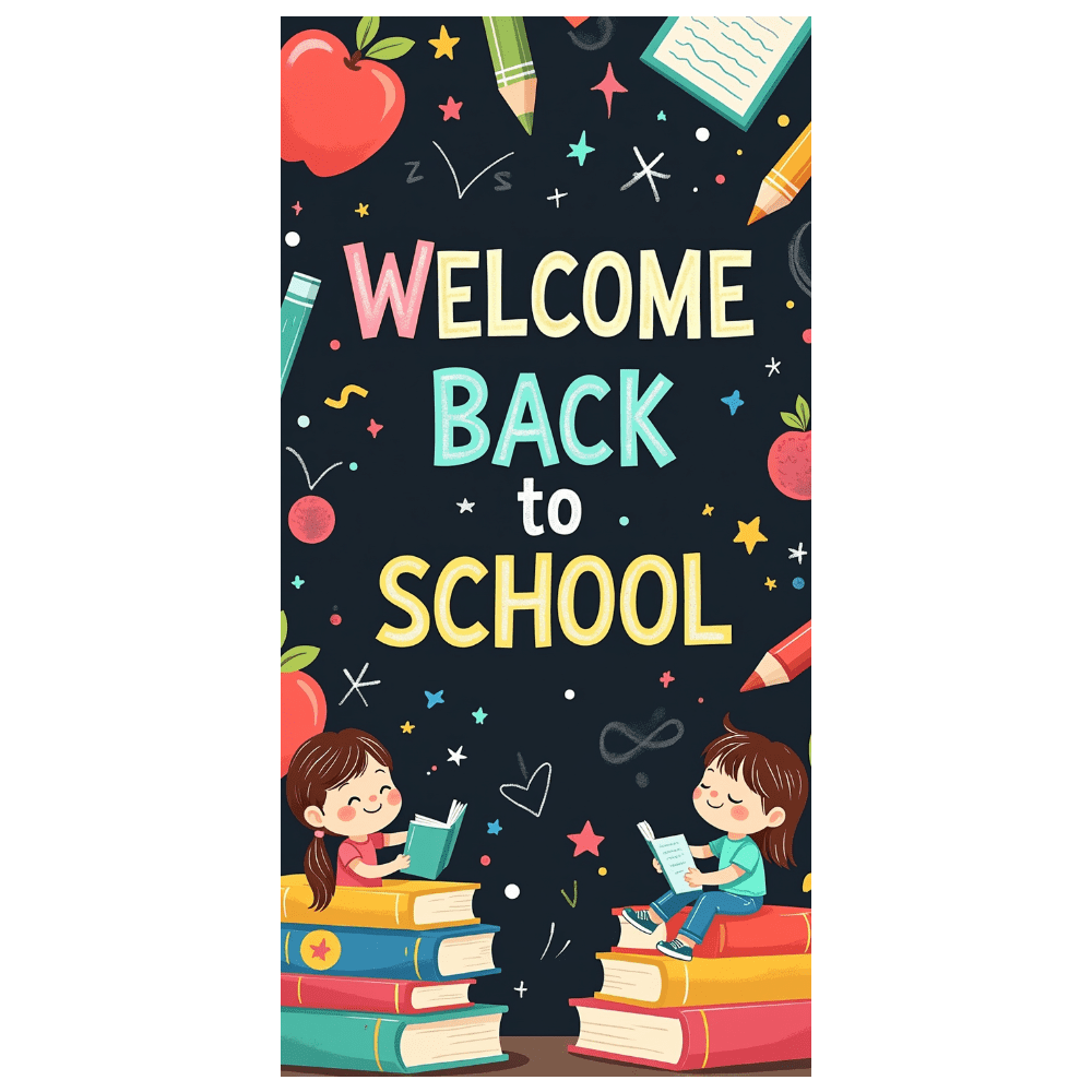 LUUFILx Back to School Banner Colorful Welcome Poster Educational Event ...