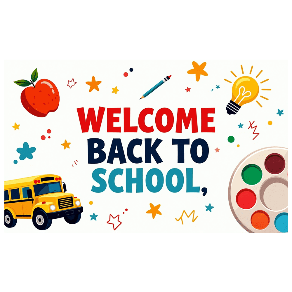 LUUFILx Back to School Banner Colorful Welcome Poster Educational Event ...