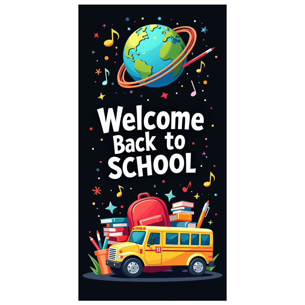 LUUFILx Back to School Banner Colorful Welcome Poster Educational Event ...