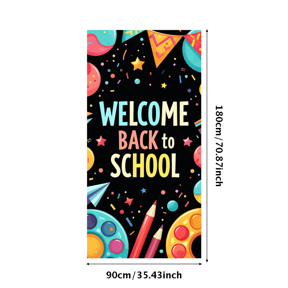 LUUFILx Back to School Backdrop Banner Classroom Art Supplies School ...