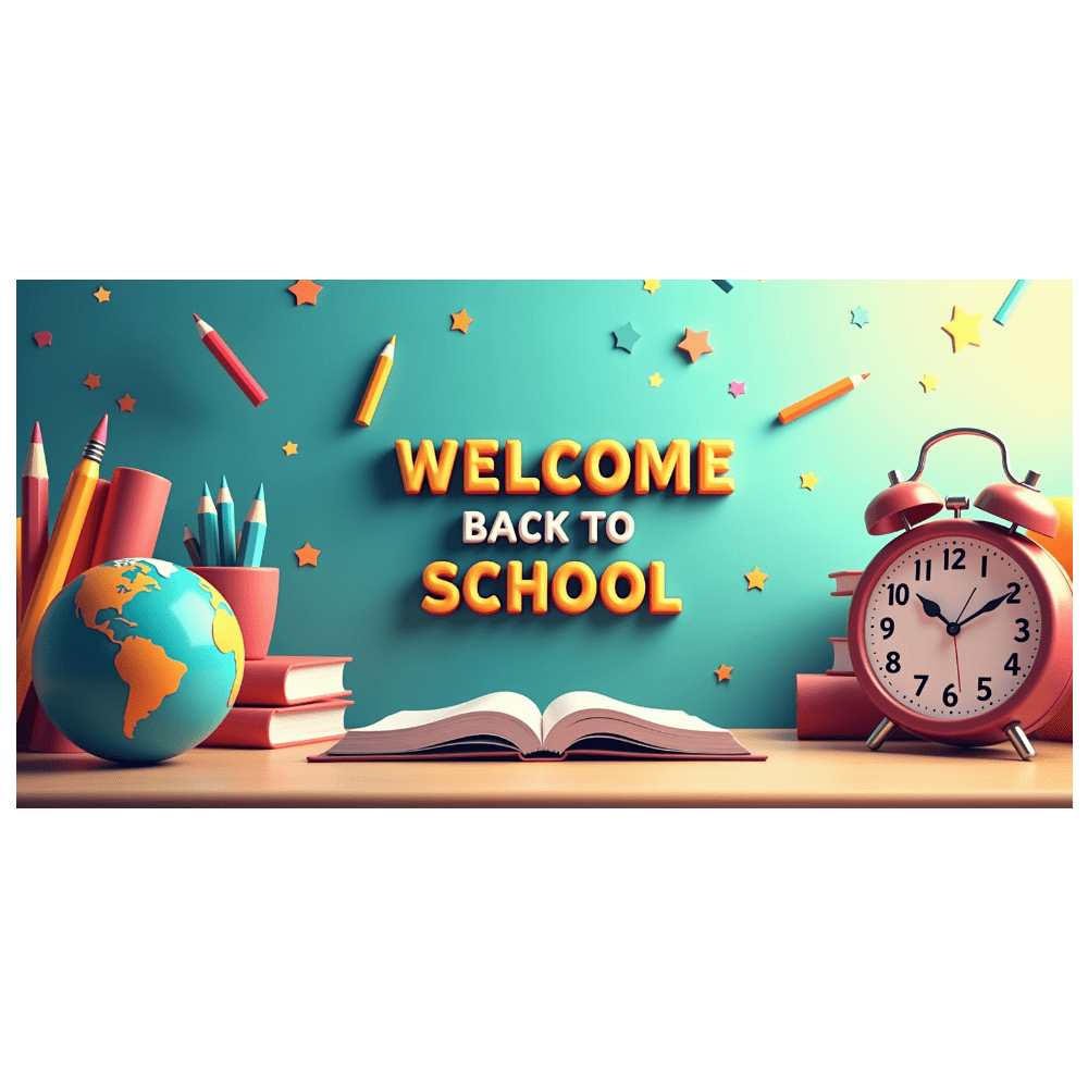 LUUFILx Back to School Backdrop Banner Classroom Art Supplies School ...