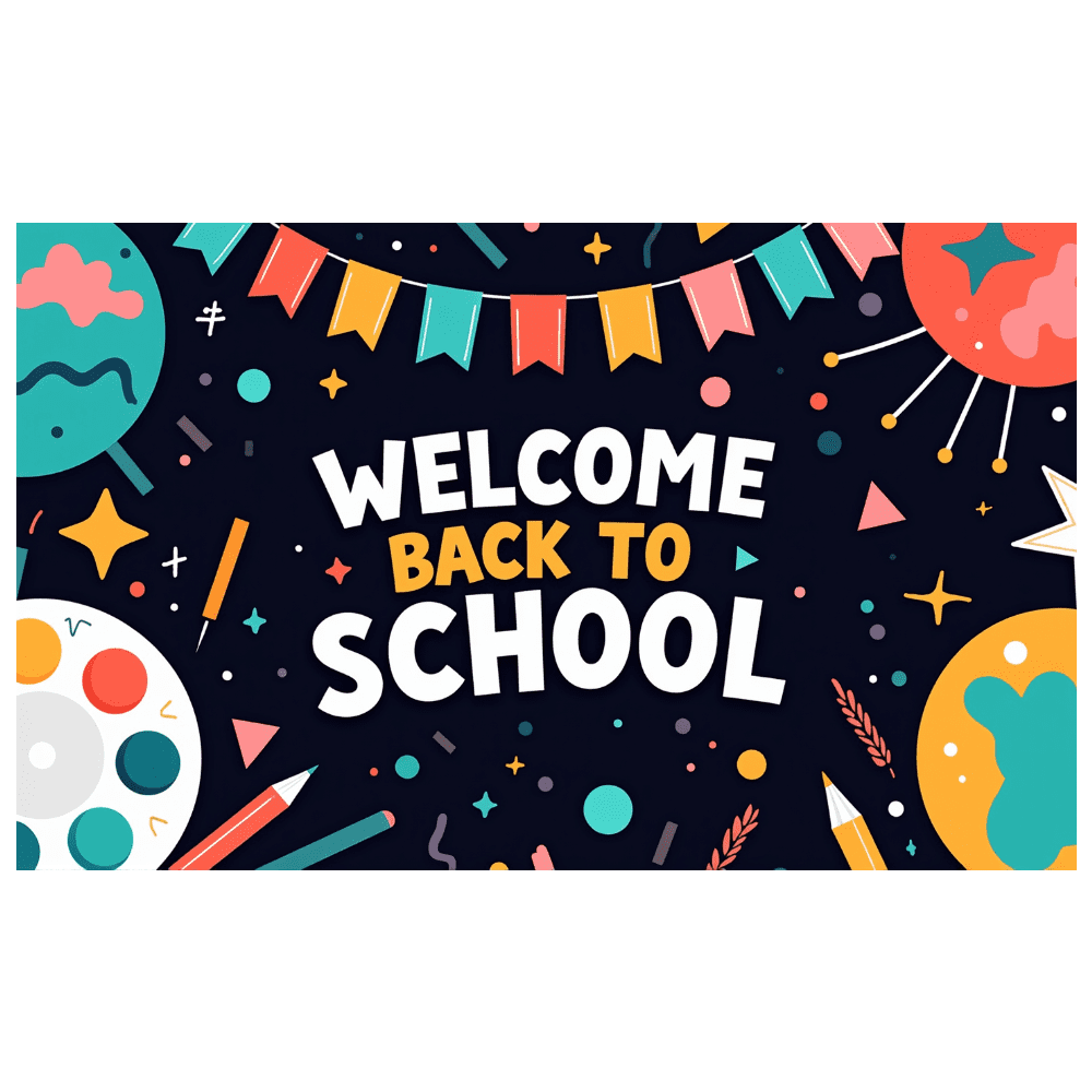 LUUFILx Back to School Backdrop Banner Classroom Art Supplies School ...