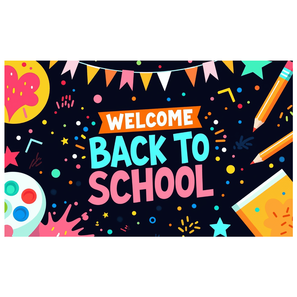 LUUFILx Back to School Backdrop Banner Classroom Art Supplies School ...