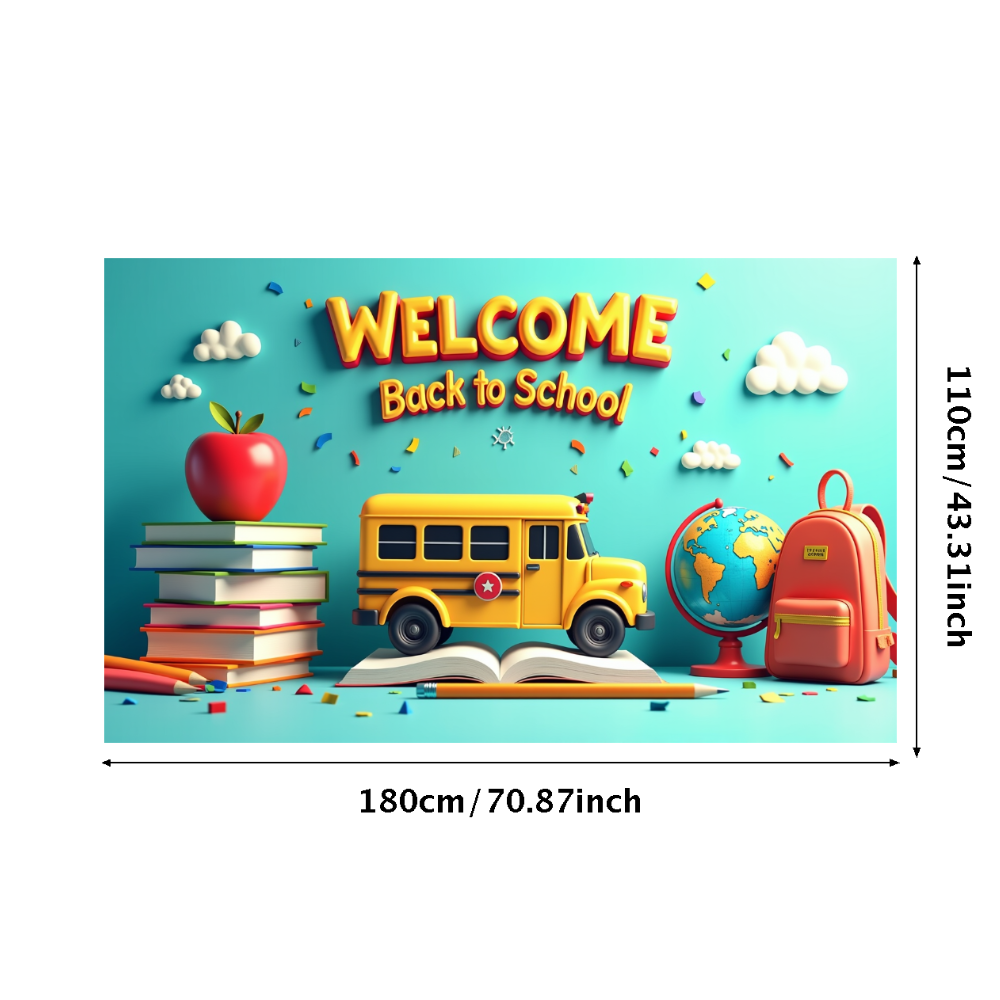 LUUFILx Back to School Backdrop Banner Classroom Art Supplies School ...