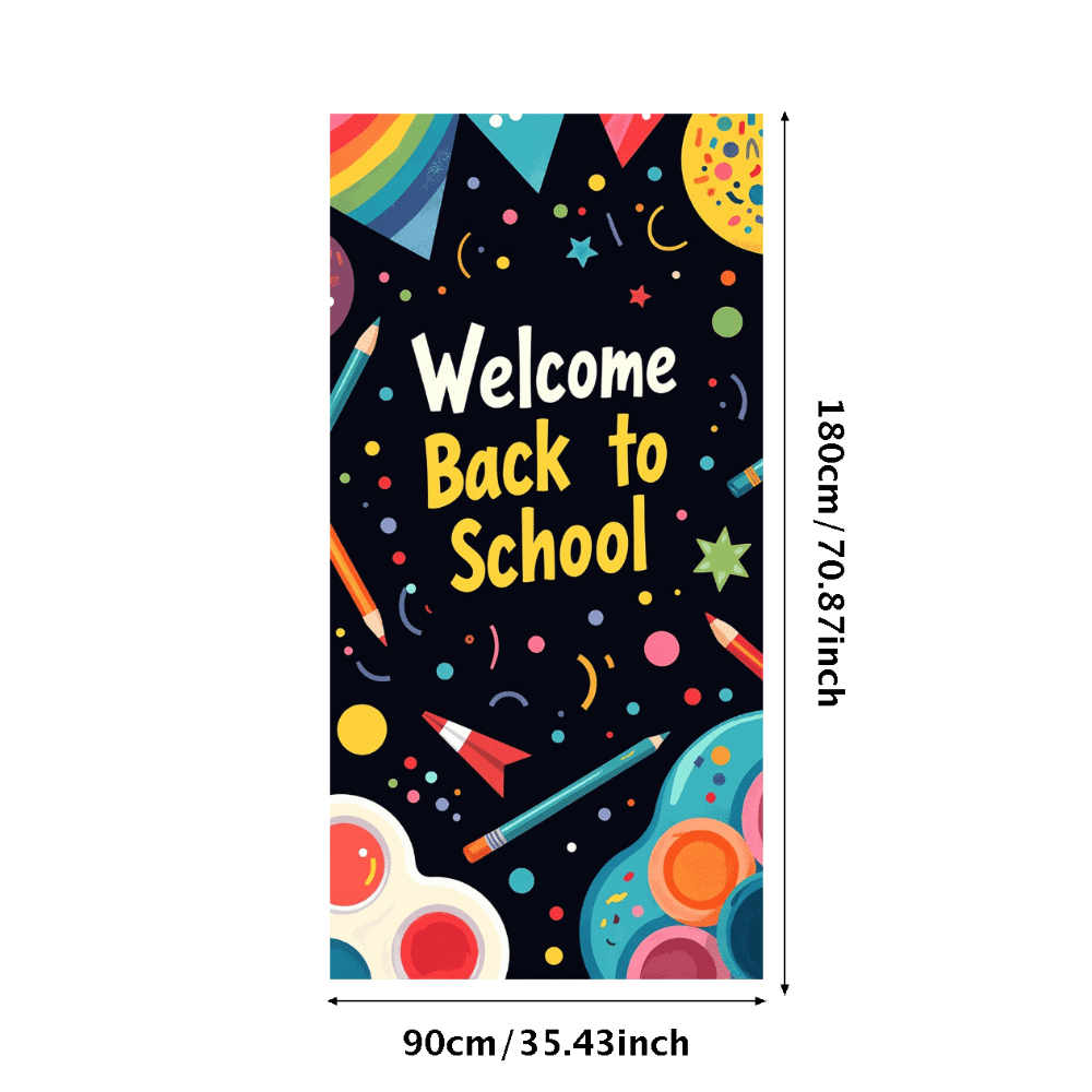 LUUFILx Back to School Backdrop Banner Classroom Art Supplies School ...