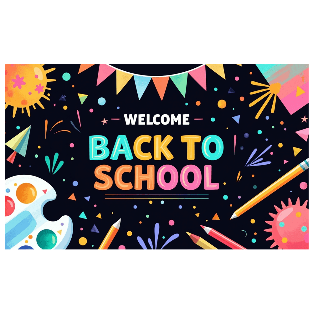 LUUFILx Back to School Backdrop Banner Classroom Art Supplies School ...