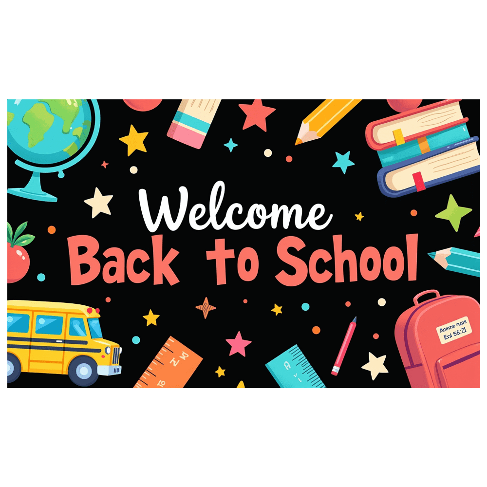 LUUFILx Back to School Welcome Banner Colorful Classroom Backdrop ...
