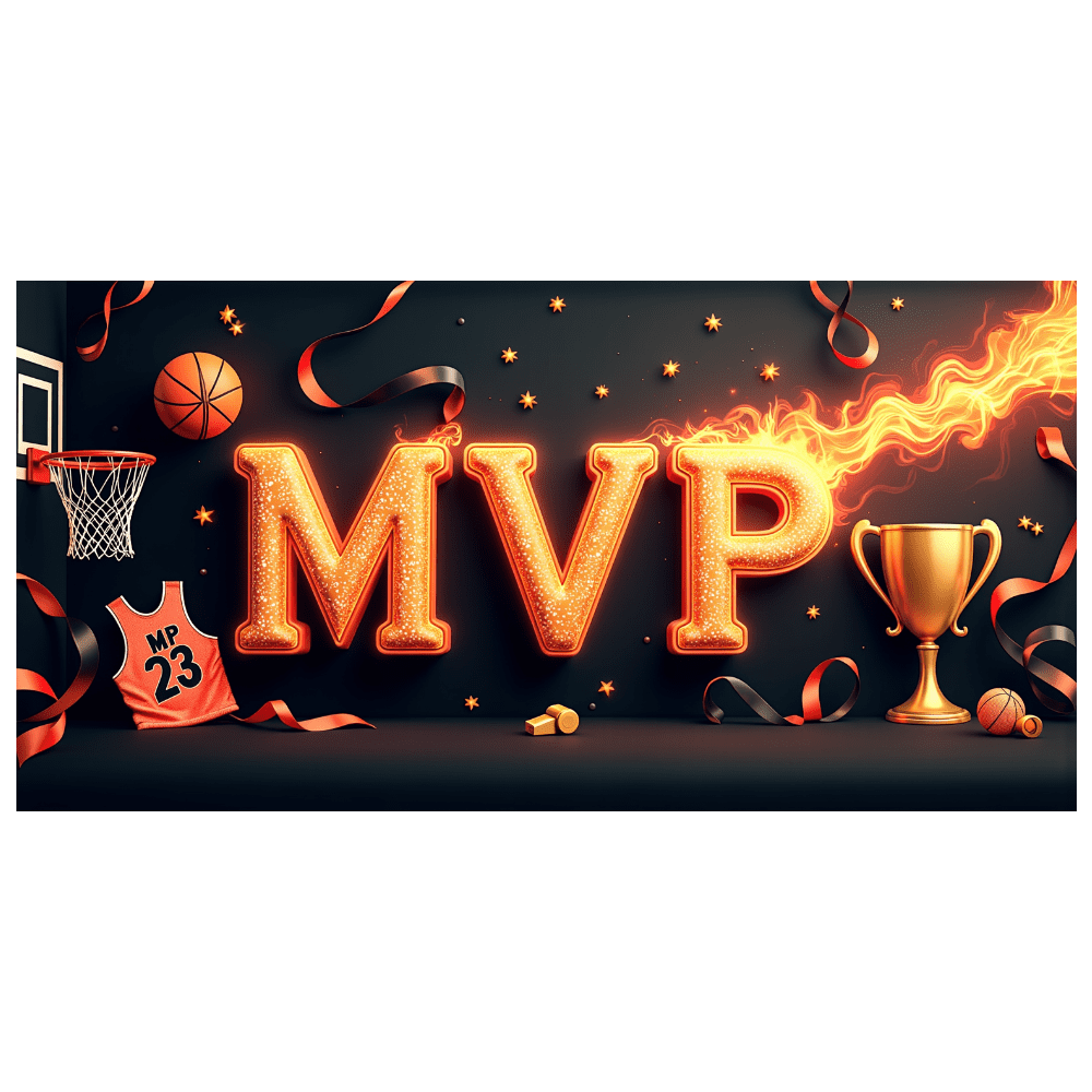 LUUFILx Basketball MVP Party Backdrop Banner Sports Theme Event ...