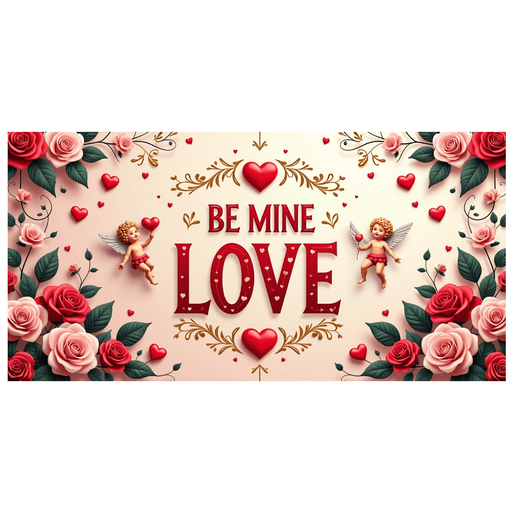 LUUFILx Be Mine Love Banner Valentines Day Decorations Romantic ...