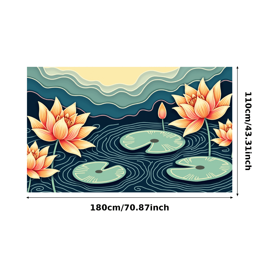 LUUFILx Beautiful Pink Lotus Backdrop Banner Magical Firefly Elements ...