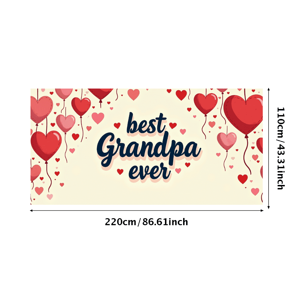 LUUFILx Best Grandpa Ever Backdrop Banner Grandfather Day Party ...