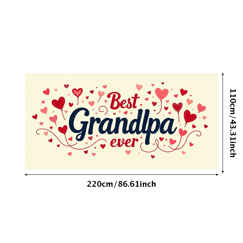 LUUFILx Best Grandpa Ever Backdrop Banner Grandfather Day Party ...