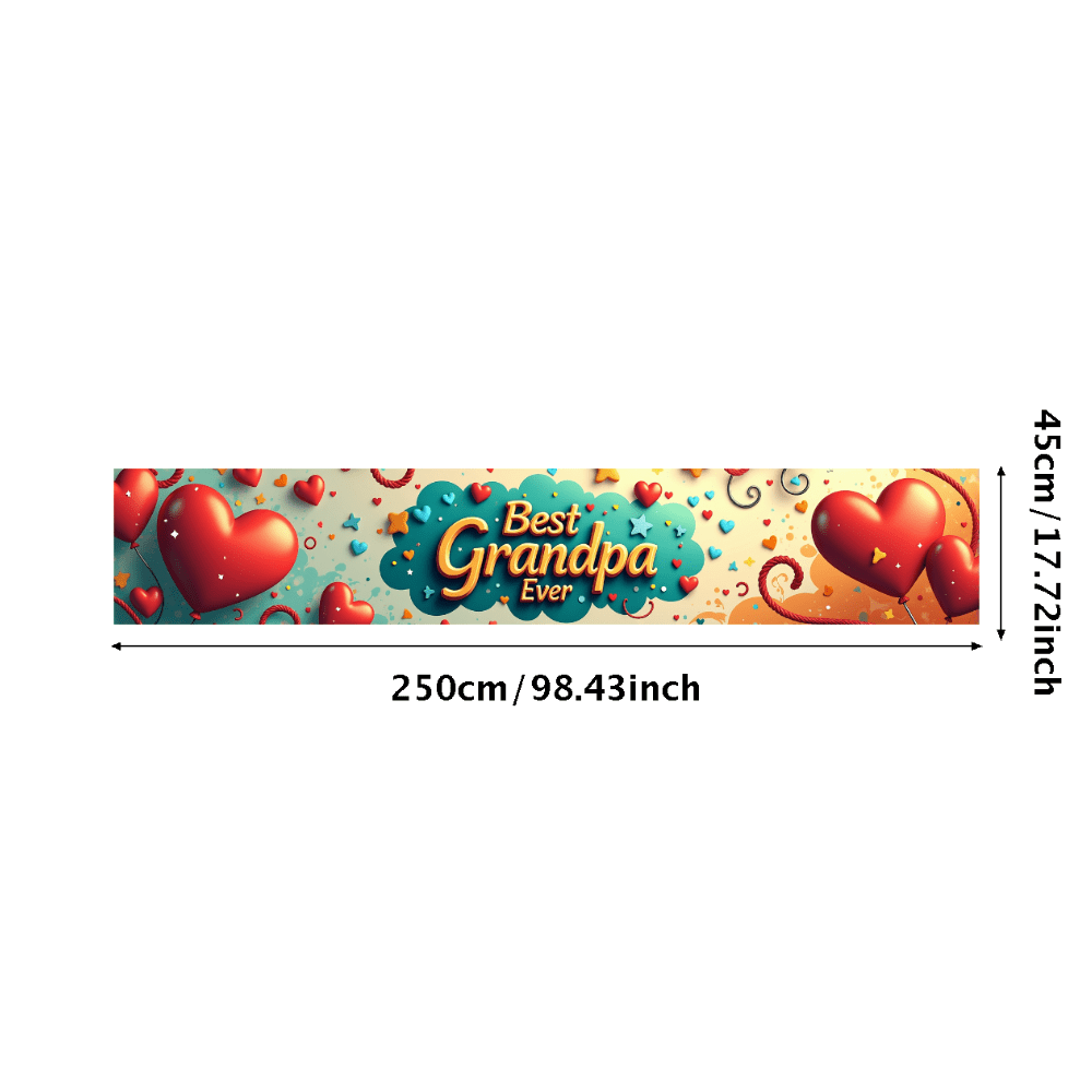 LUUFILx Best Grandpa Ever Backdrop Banner Grandfather Day Party ...
