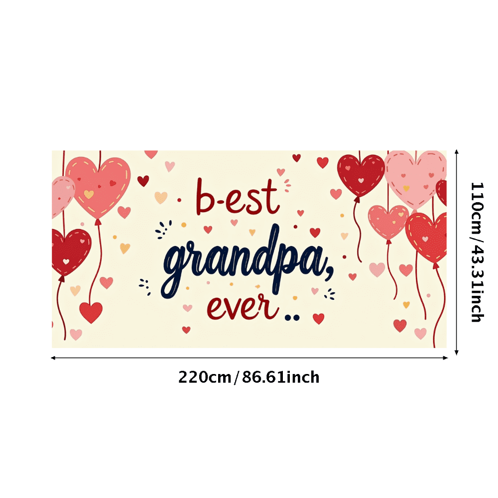 LUUFILx Best Grandpa Ever Backdrop Banner Grandfather Day Party ...