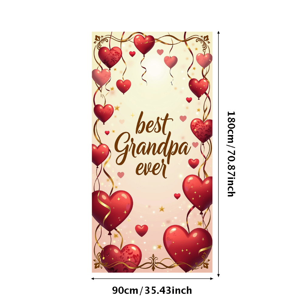 LUUFILx Best Grandpa Ever Backdrop Banner Grandfather Day Party ...