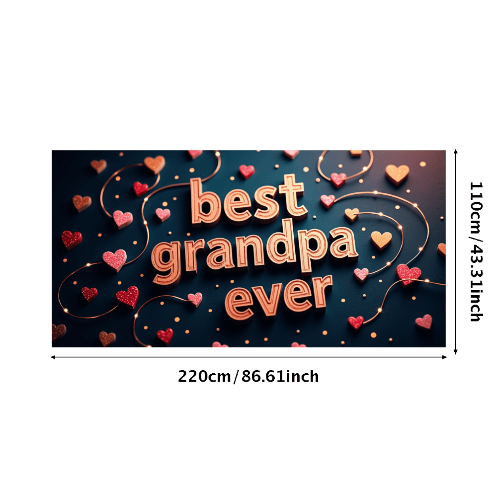 LUUFILx Best Grandpa Ever Decorative Hanging Banner Unique Gift Home ...