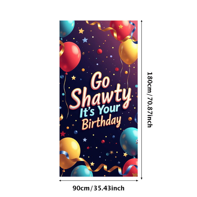 LUUFILx Birthday Backdrop Colorful Balloons Background Go Shawty Its ...