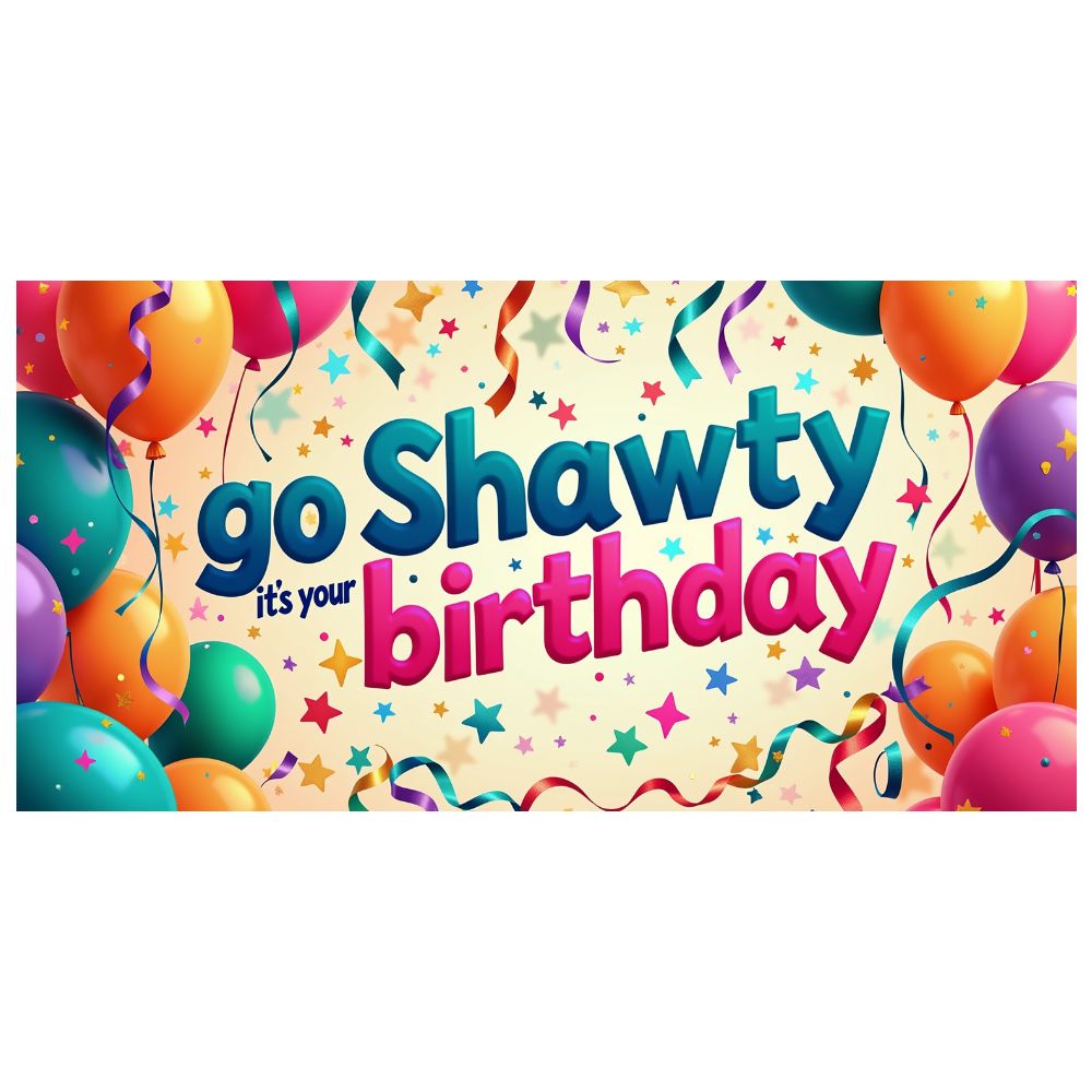 LUUFILx Birthday Backdrop Colorful Balloons Background Go Shawty Its ...