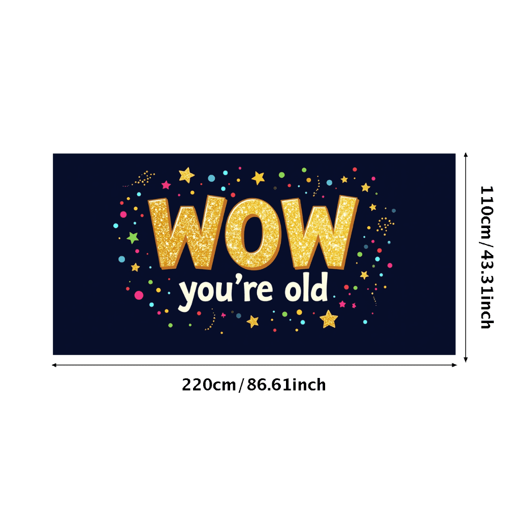 LUUFILx Birthday Backdrop Decoration Banner Party Supplies Elder Humor ...