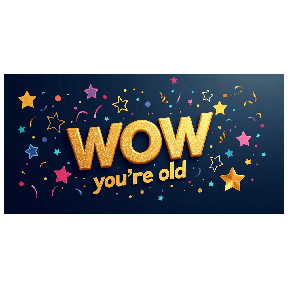 LUUFILx Birthday Backdrop Decoration Banner Party Supplies Elder Humor ...