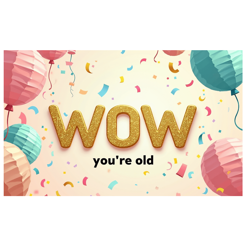 LUUFILx Birthday Backdrop Decoration Banner Party Supplies Elder Humor ...