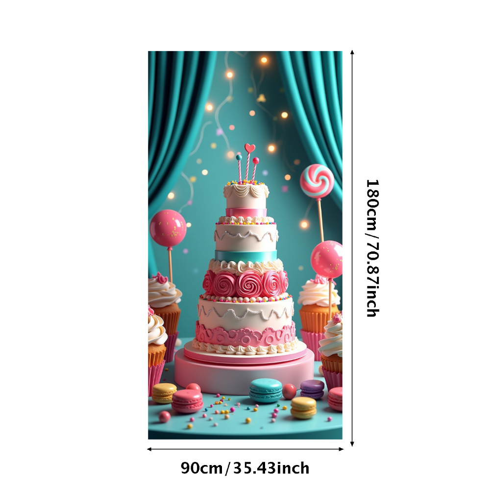 LUUFILx Birthday Cake Backdrop Photography Props Party Decorations ...