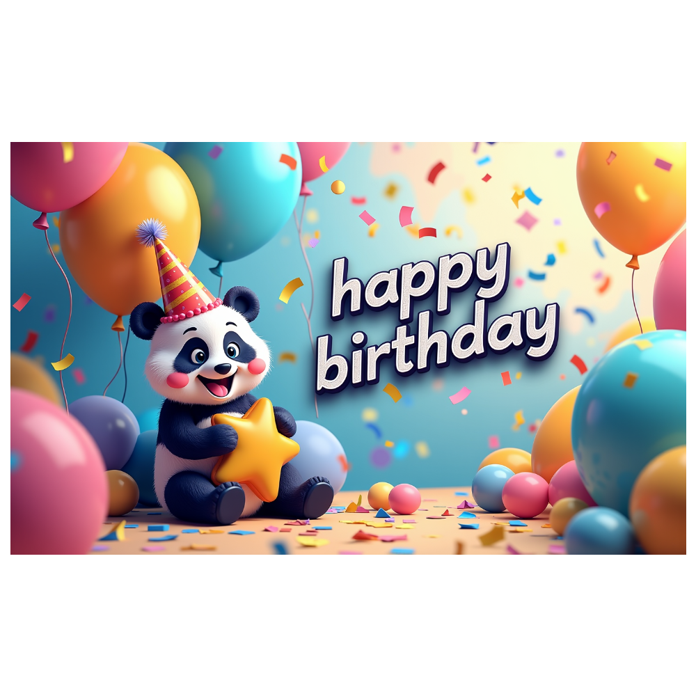LUUFILx Birthday Party Backdrop Banner Birthday Decoration Happy Party ...