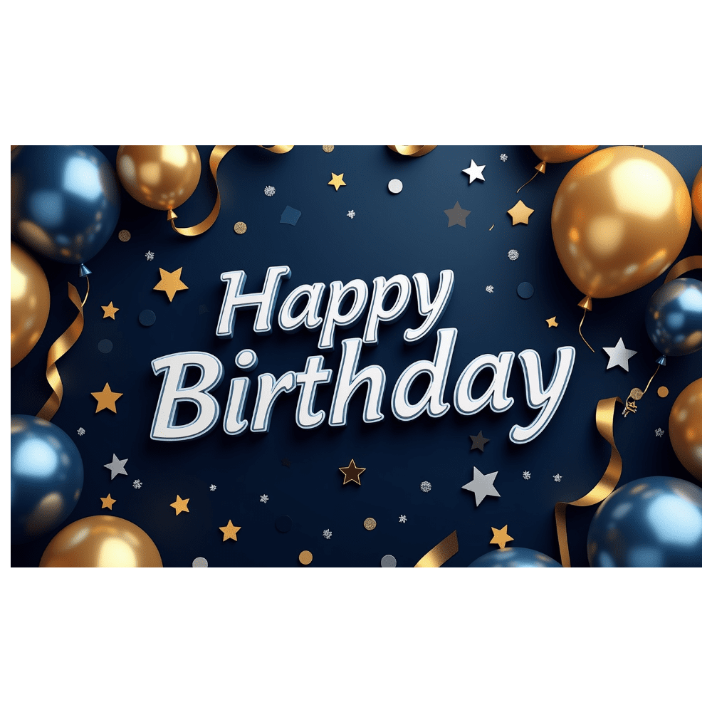 LUUFILx Birthday Party Backdrop Banner Decorations Cake Balloons Photography Props Celebration ...