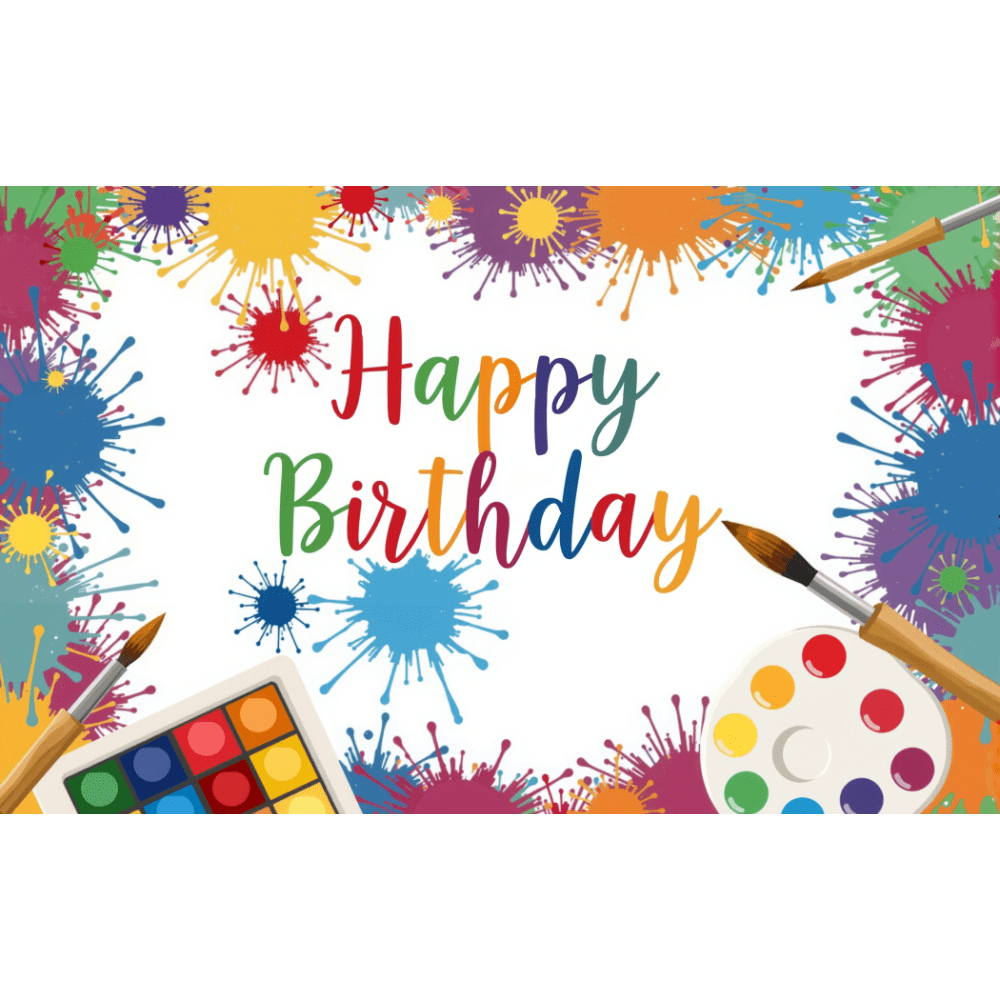 LUUFILx Birthday Paty Backdrop Black Balloon Happy Birthday Banner ...