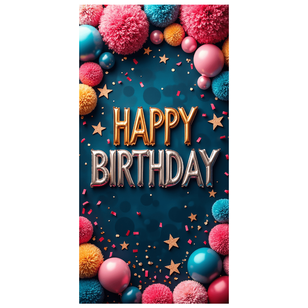 LUUFILx Blue Birthday Backdrop Decoration Balloons For Baby Boy First Birthday Party Celebration ...