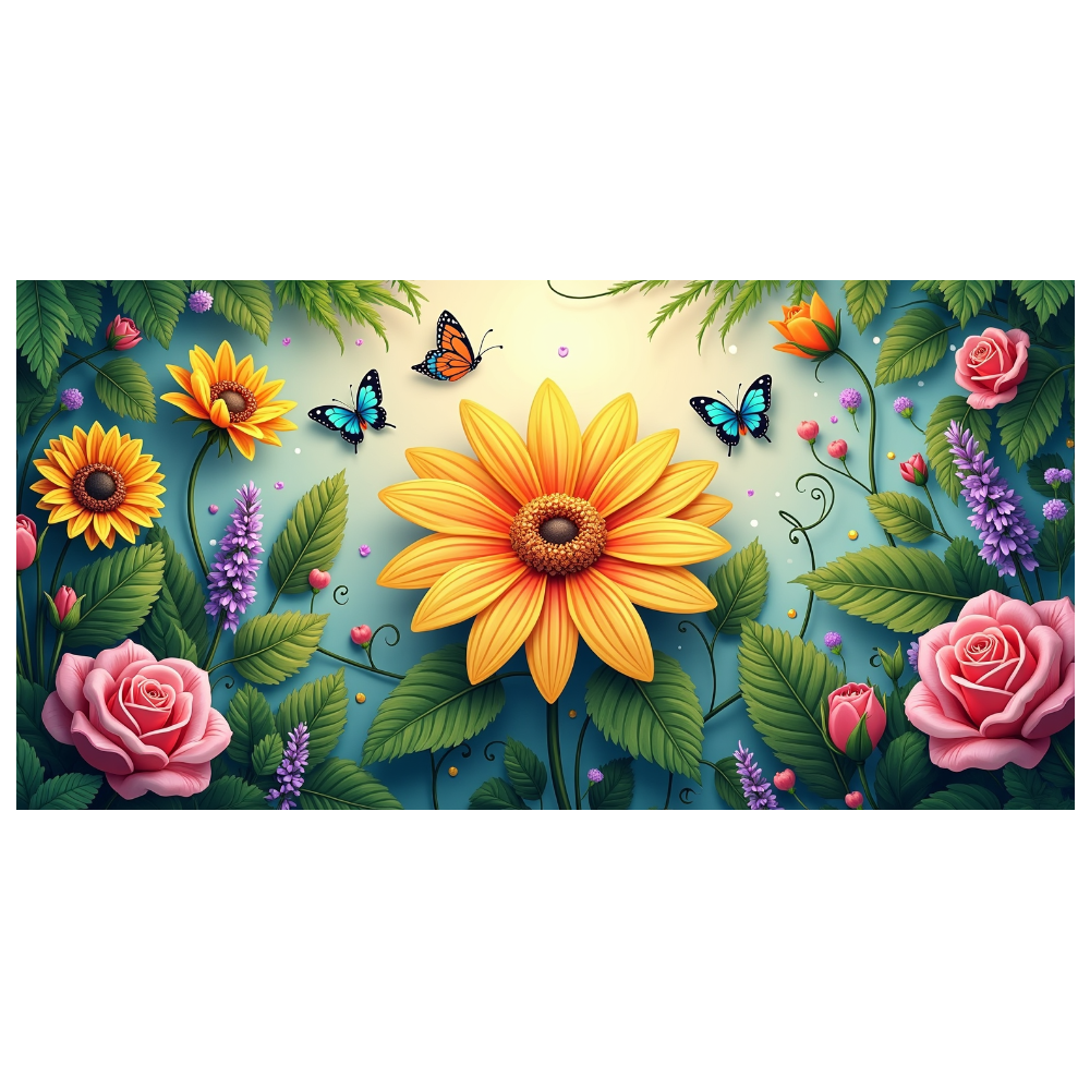 LUUFILx Blue Butterfly Banner Backdrop Wall Hanging Decor Party Events ...