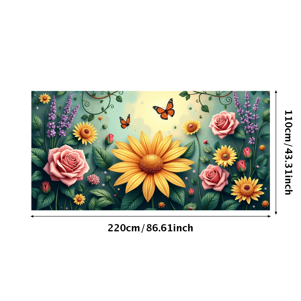 LUUFILx Blue Butterfly Banner Backdrop Wall Hanging Decor Party Events ...