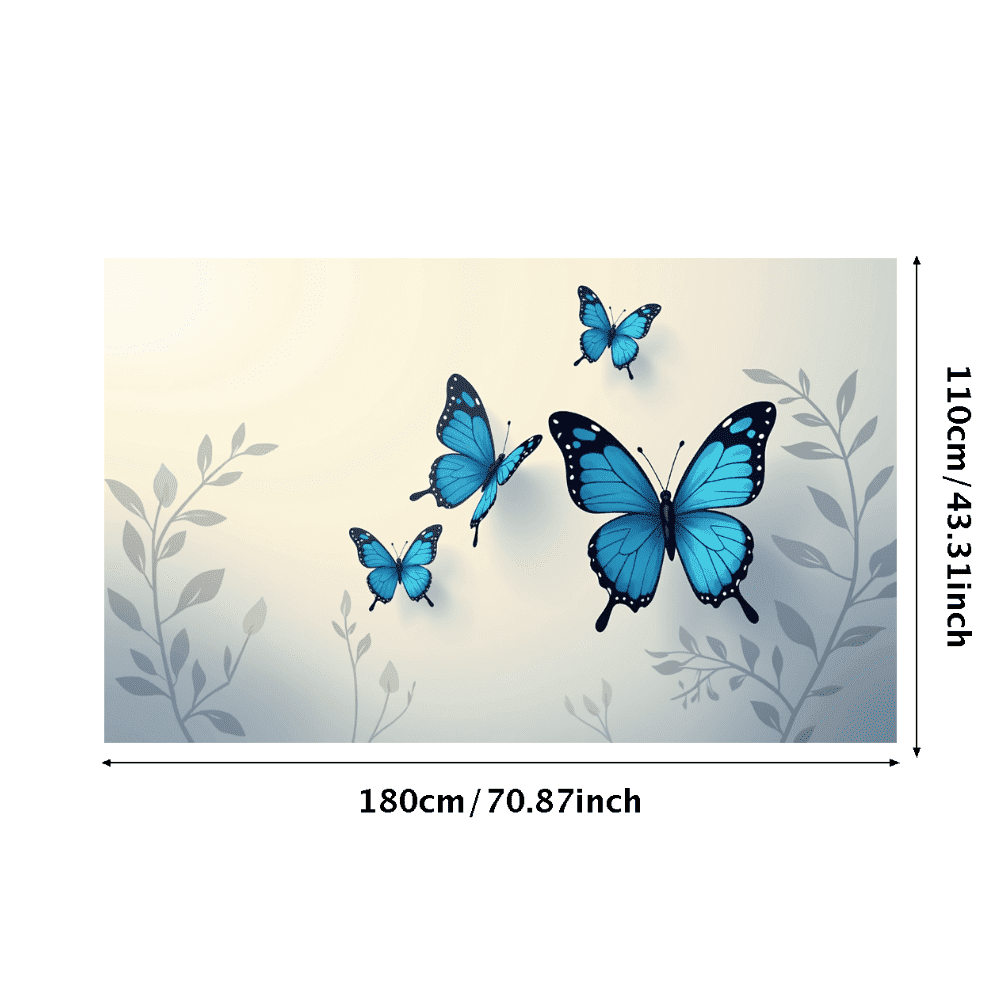 LUUFILx Blue Butterfly Banner Backdrop Wall Hanging Decor Party Events ...