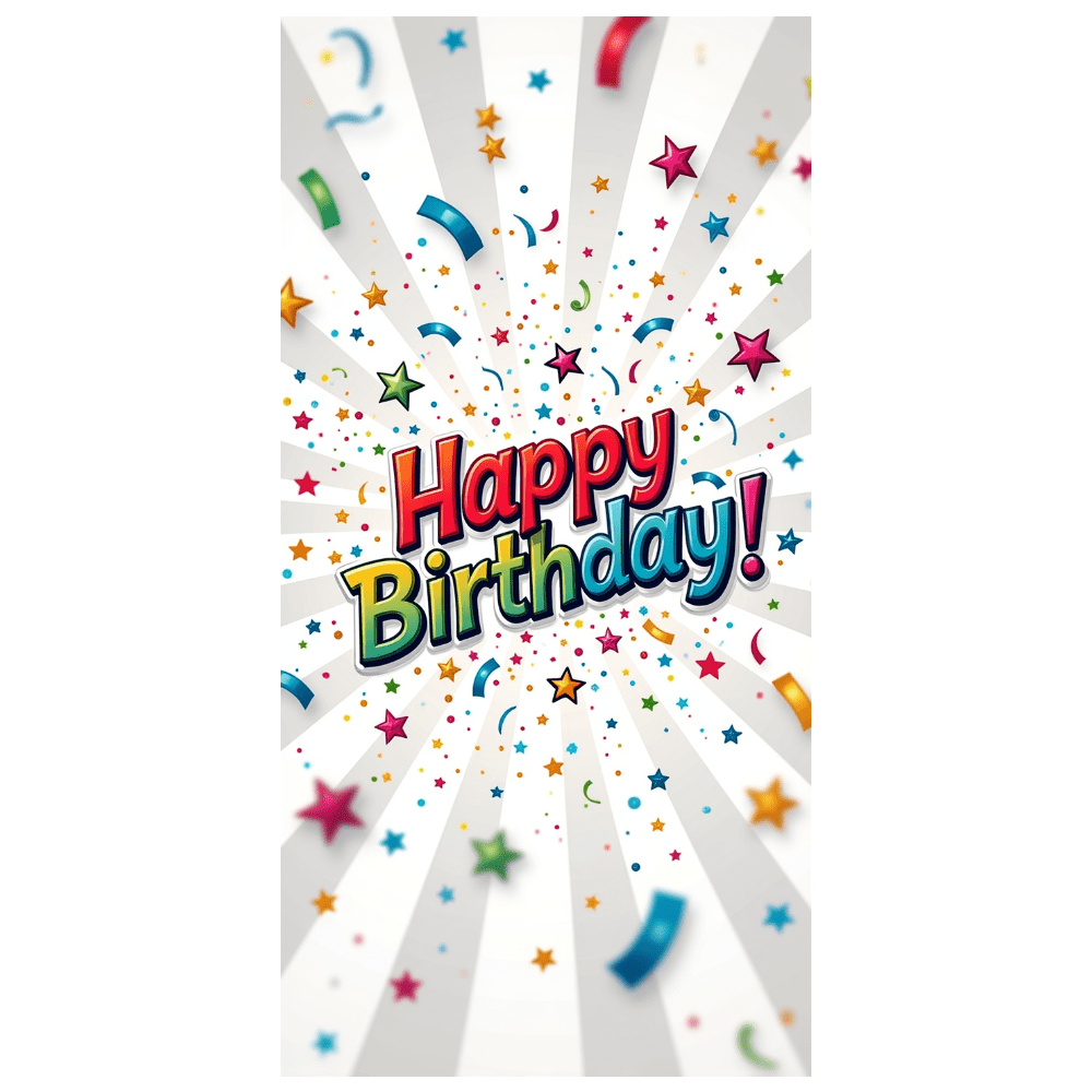 LUUFILx Blue Watercolor Happy Birthday Banner with Star Elements Party ...