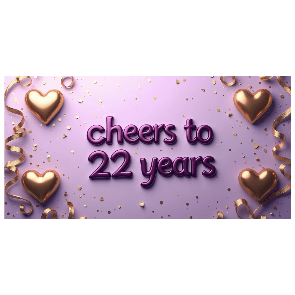 LUUFILx Cheers 22 Years Birthday Celebration Backdrop Banner Decor ...