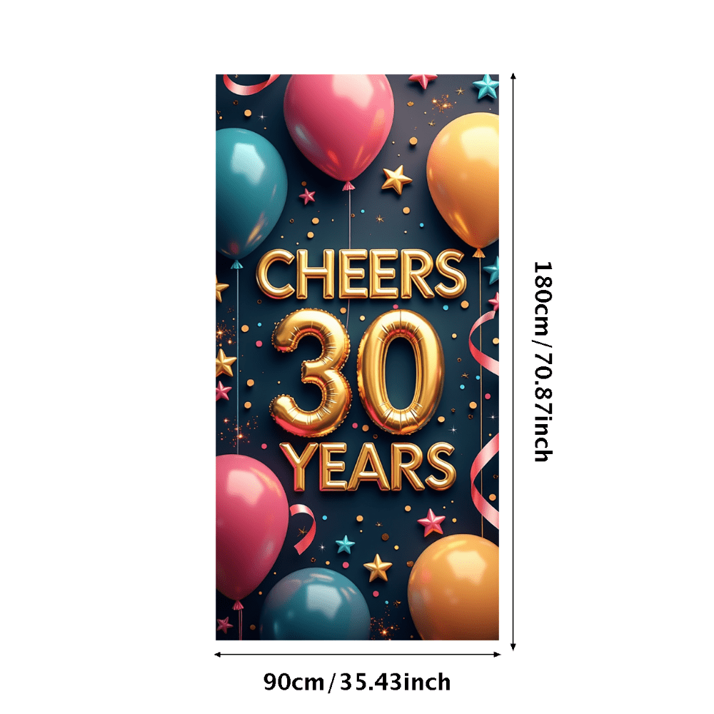 LUUFILx Cheers 30 Years Anniversary Backdrop Birthday Party Celebration ...