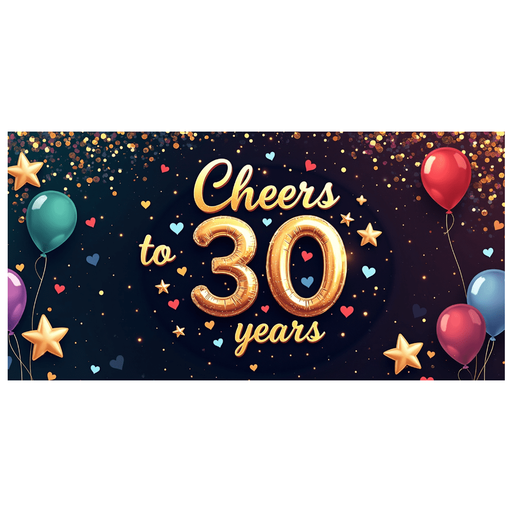 LUUFILx Cheers 30 Years Anniversary Backdrop Birthday Party Celebration ...