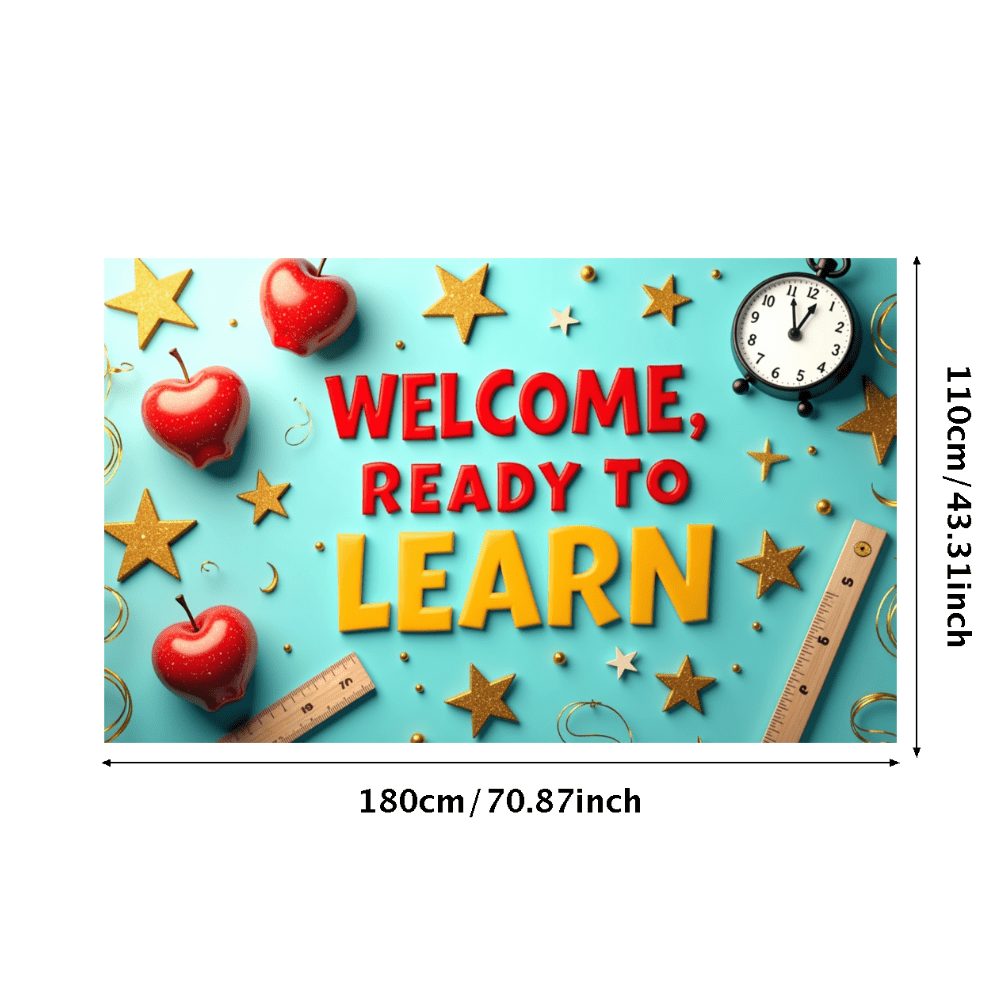 LUUFILx Classroom Decoration Welcome Ready to Learn Banner Backdrop ...