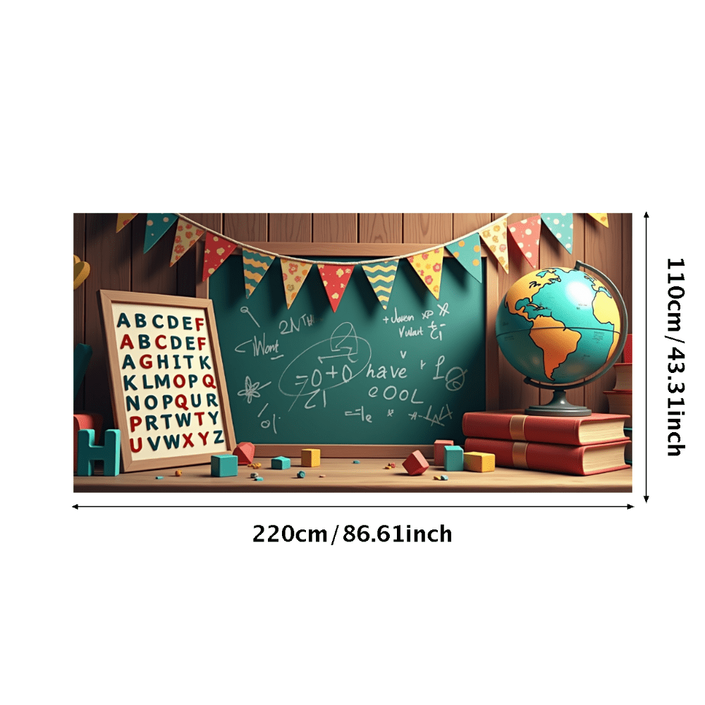 LUUFILx Classroom Educational Banner School Supplies Backdrop Kids ...