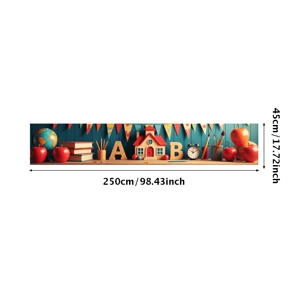 LUUFILx Classroom Educational Banner School Supplies Backdrop Kids ...