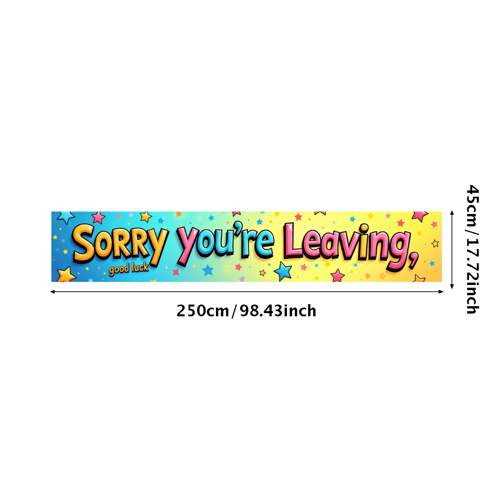 LUUFILx Colorful 3D Lettered Sorry Youre Leaving Good Luck Banner Party ...