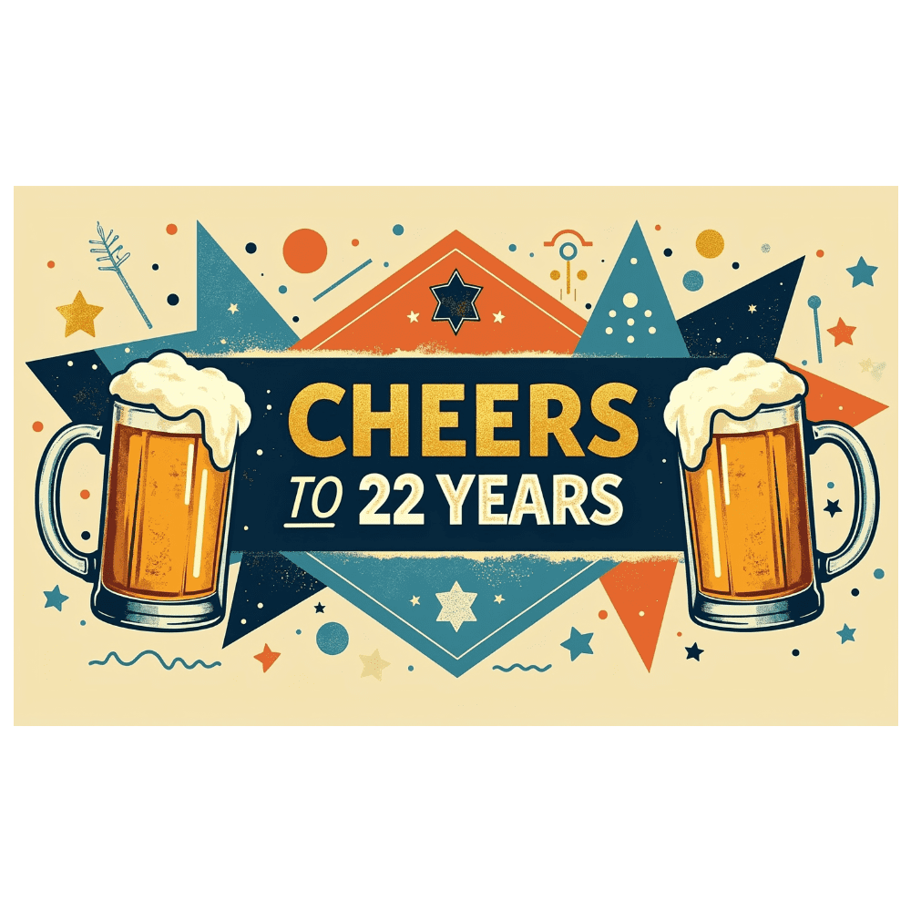 LUUFILx Colorful Cheers to 22 Years Banner Background Party Decorations ...