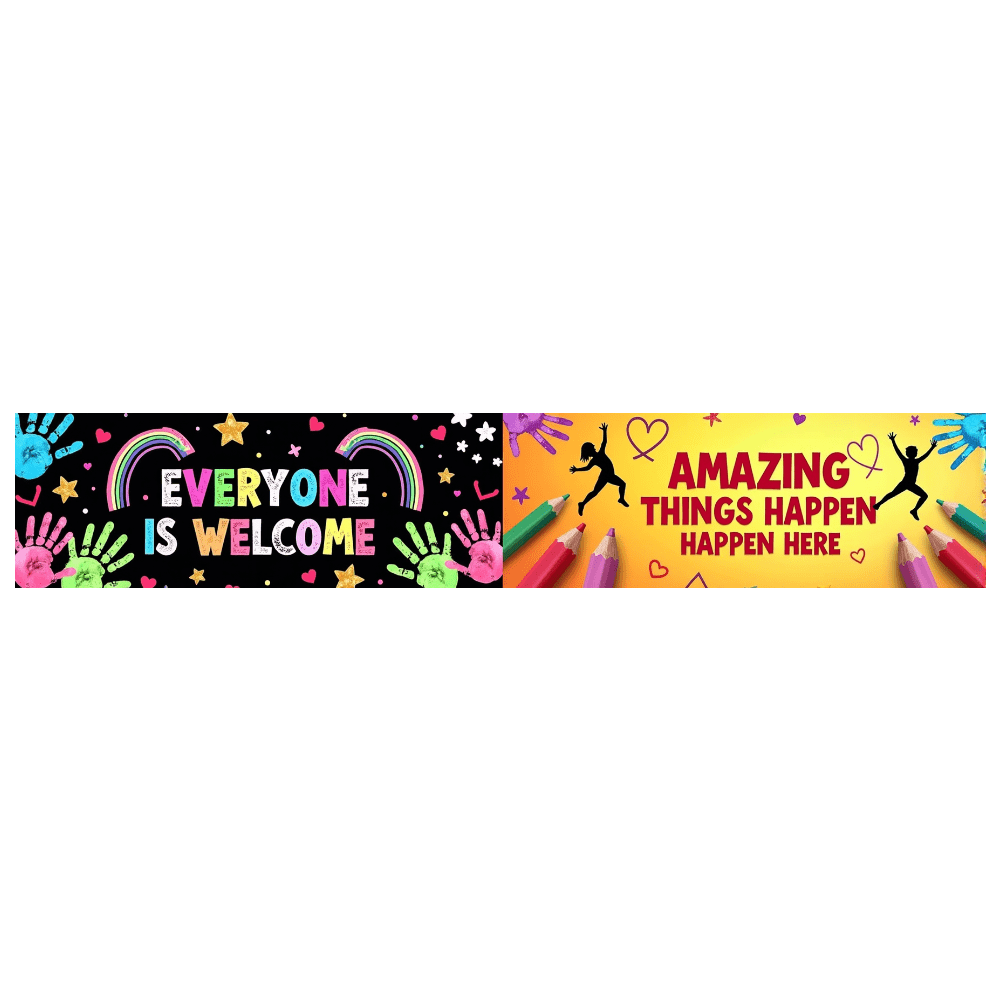 LUUFILx Colorful Classroom Motivational Banners Educational Wall Decor ...