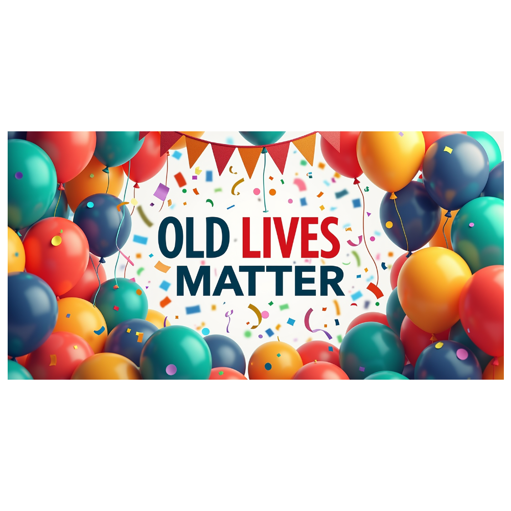 LUUFILx Colorful Confetti Celebration Banner Old Lives Matter Balloon ...