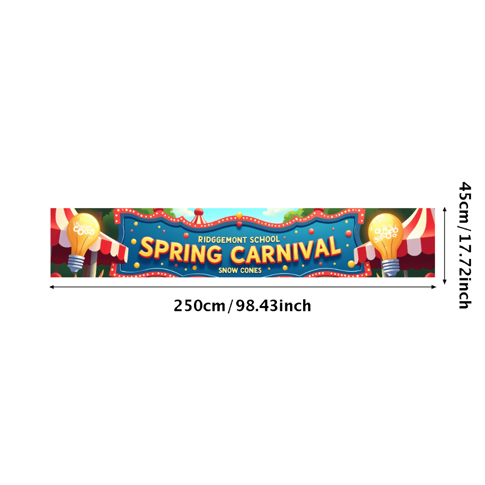 LUUFILx Colorful Decorative School Spring Carnival Banner Background ...